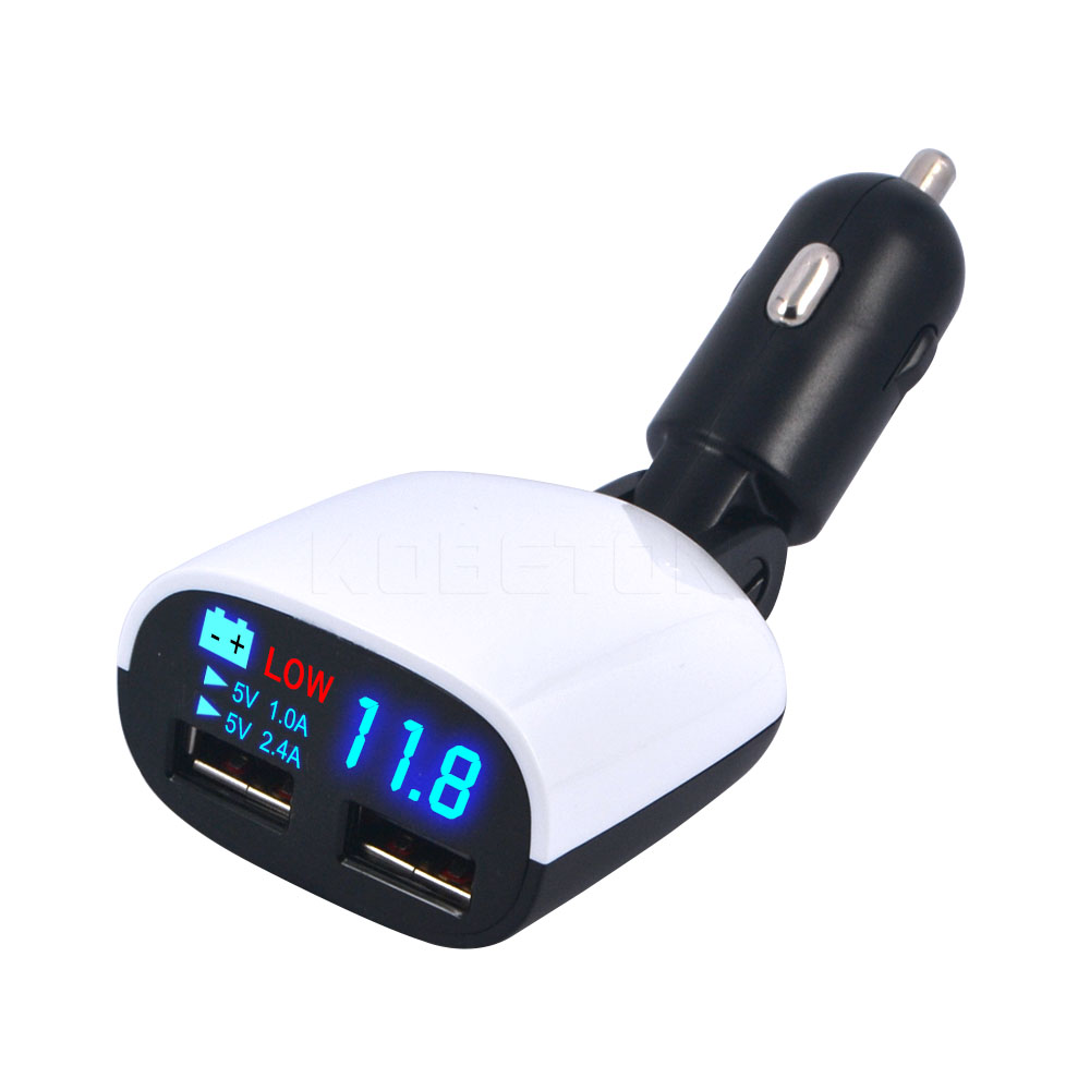 ΦΟΡΤΙΣΤΗΣ ΑΥΤΟΚΙΝΗΤΟΥ ΑΝΑΠΤΗΡΑ 5V LED 2 ΘΥΡΕΣ USB (Oem) στη κατηγορία ...
