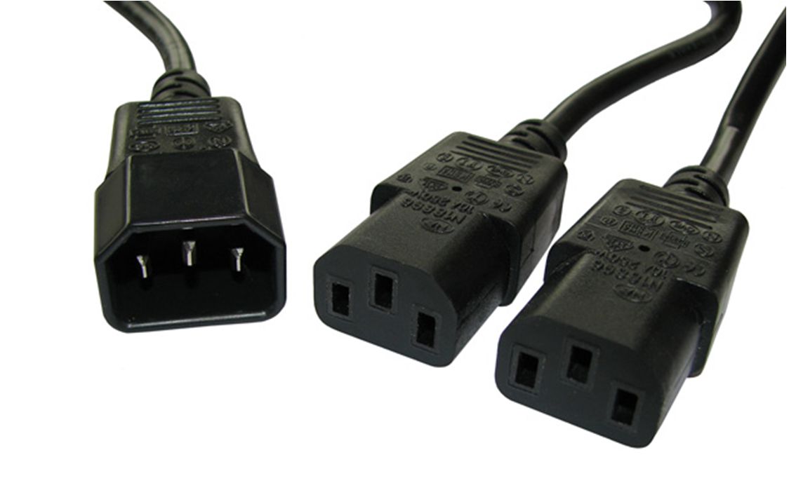 Powertech power cord cable UPS Female to 2 Male (3PIN) -1.5M CAB-P008 ...