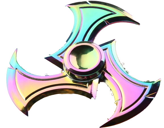 BLCR Three-Spinner Fidget Toy ¨Chameleon Sickle" Metal 3 minute EDC ...