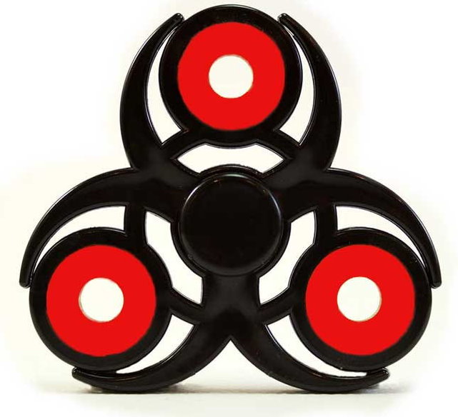 BLCR Three-Spinner Fidget Toy 3d Biohazard Nylon Plastic 6 Minute EDC ...