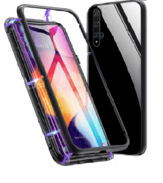 ΜΑΓΝΗΤΙΚΗ ΘΗΚΗ ΜΠΡΟΣ ΚΑΙ ΠΙΣΩ ΤΣΑΜΙ ΓΙΑ ΤΟ HUAWEI NOVA 5T ΜΑΥΡΗ (ΟΕΜ ...