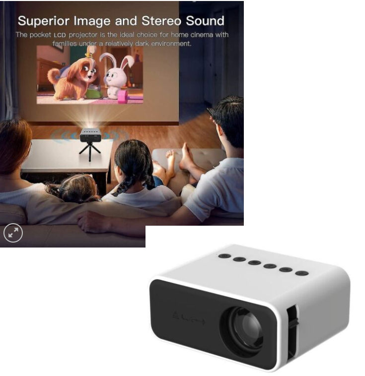 YT500 Mini Projector Τεχνολογίας Προβολής LCD Λάμπας LED με Φυσική ...