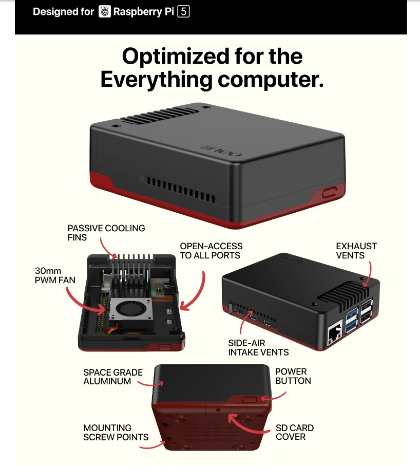 Argon NEO Raspberry Pi 5 Case with passive cooling in category ...