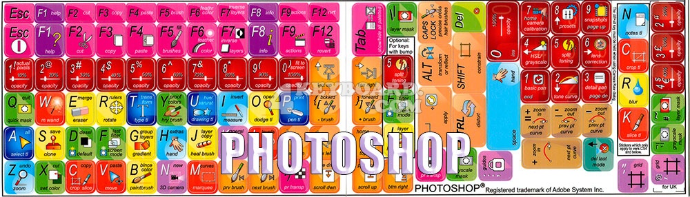 Adobe Photoshop Χρωματιστά Αυτοκόλλητα Πληκτρολογίων (OEM) στη ...