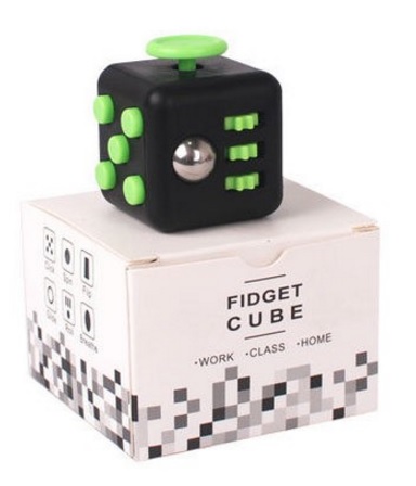 Anti Stress Fidget Cube Αγχολυτικός Κύβος Πράσινο-Μαύρο (OEM) στη ...