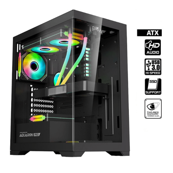 ARMAGGEDDON FULL ATX TRANSPARENT FISH TANK GAMING CASE AQUARON PRO ...