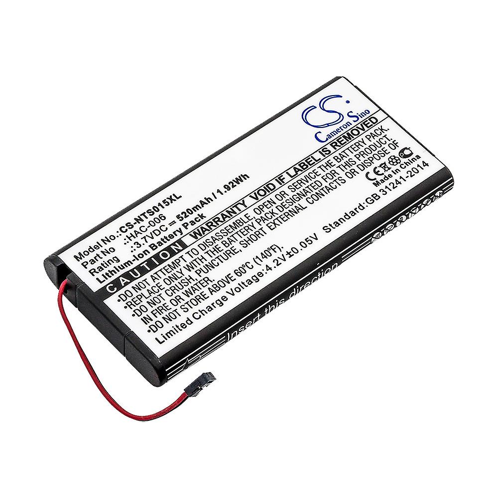 Battery for Nintendo switch controller / hac-006 520mah 1.92wh li-ion 3 ...