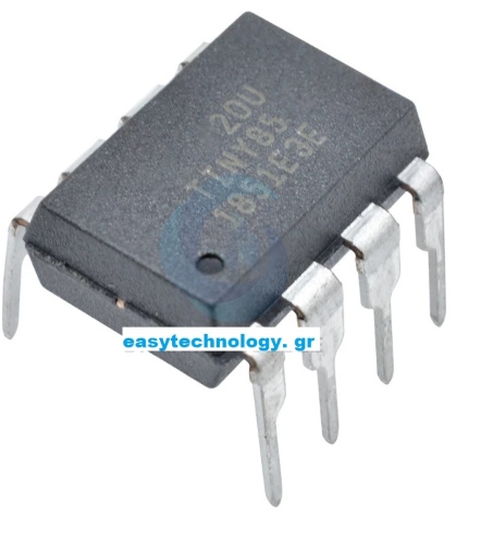 Ολοκληρωμένο ATTINY85-20PU IC Chip 8-Bit Microcontroller with 2/4/8K ...