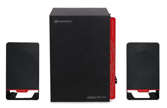 Loudspeakers AUDIOBOX A500 SDU-FM 2.1 MULTIMEDIA SPEAKER SYSTEM Red in ...