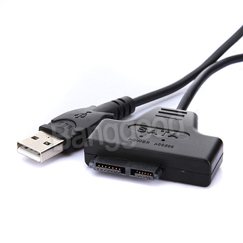 USB 2.0 to Slimline SATA 7+6 13pin Laptop CD DVD Rom Driver Adapter ...
