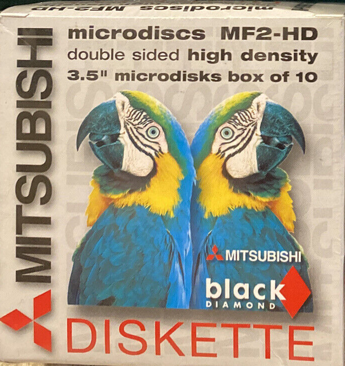MITSUBISHI BLACK DIAMOND MF2-HD Formatted DOUBLE SIDED 3.5" 1,44MB ...