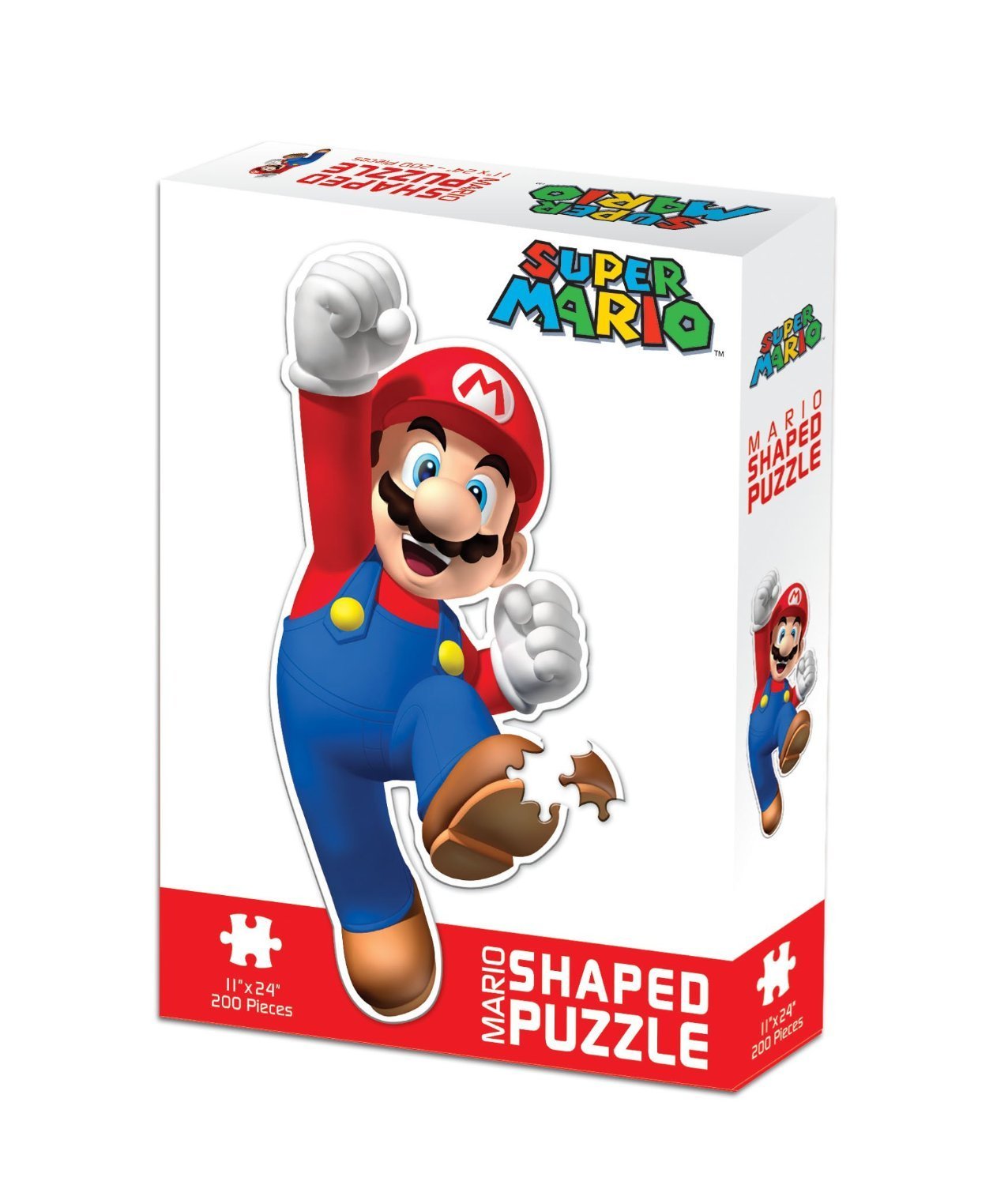 Nintendo Super Mario Jigsaw Puzzle Mario shaped 11 x 24-inch 200 Pieces ...