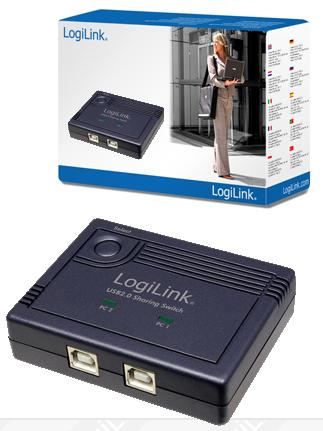 Logilink USB 2 Sharing Switch - Ημιαυτόματος διακόπτης θύρας USB 2 για ...