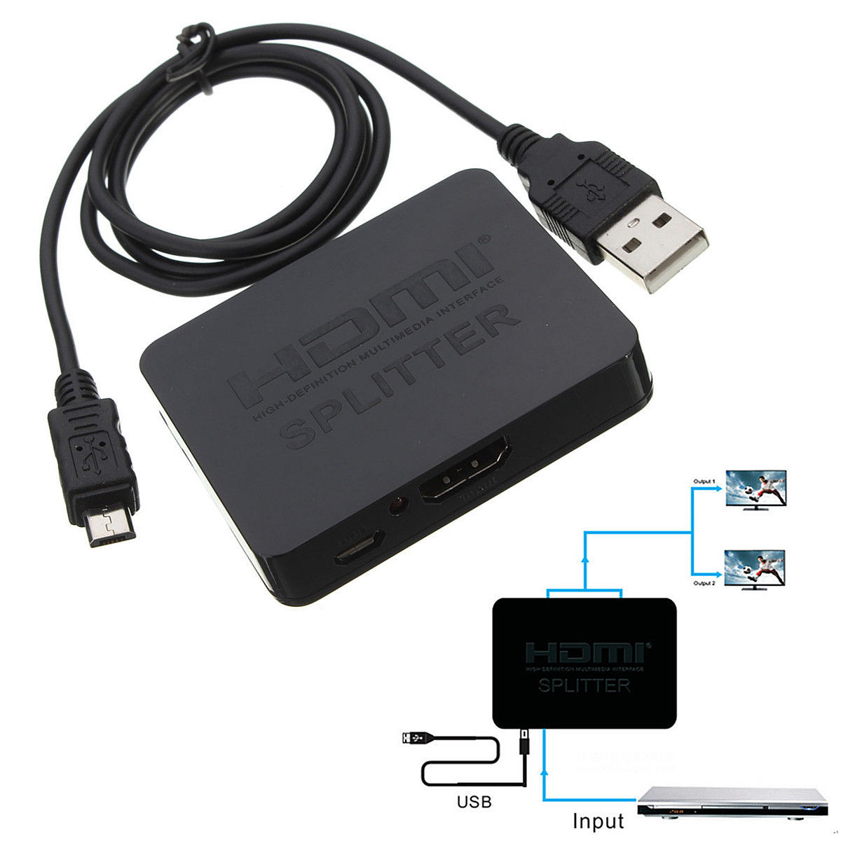 2 Port HDMI v1.4 Splitter (OEM) in category Convertors and Cables ...