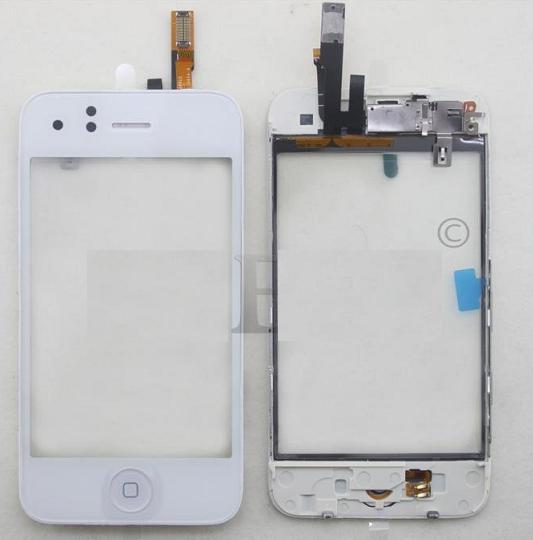 Iphone 3G Touch Screen Assembly White (Touch Screen + LCD Frame + home ...