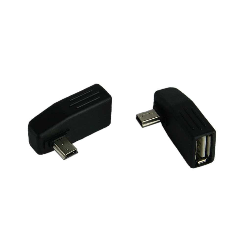 USB A 2 Female to right Angle 90° Mini B 5 pin Adapter in category ...