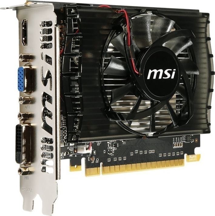 MSI GeForce GT 730, 2GB DDR3, 128-Bit, DisplayPort, HDM, DVI, VGA (N730 ...