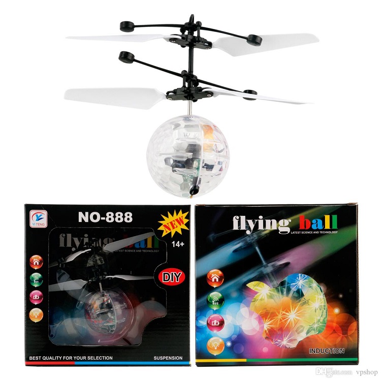 NO-888 Magic Electric Flying Ball Helicopter Infrared Sensor LED Light ...