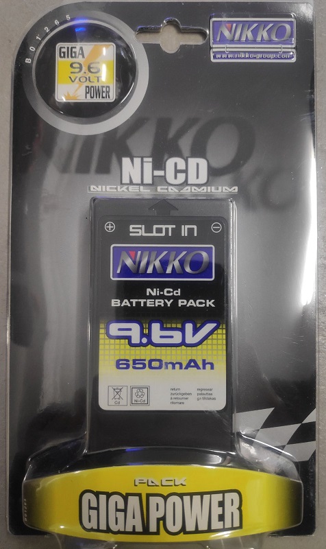 Nikko 9.6v Slide Slot In Battery Pack 650mAh Giga Power in category ...