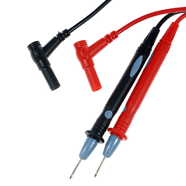 Right-Angle Test Leads for Digital MultiMeter, VOM with Banana Plugs to ...