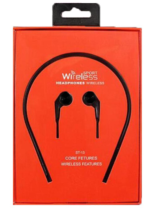Wireless Stereo Surround Earbuds ST-13 Sport Running Neckband Bluetooth ...