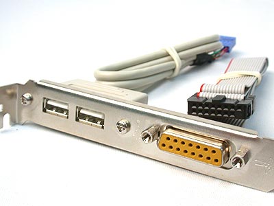 2 Port USB 2 female + gameport Motherboard to Rear Panel slot Bracket ...