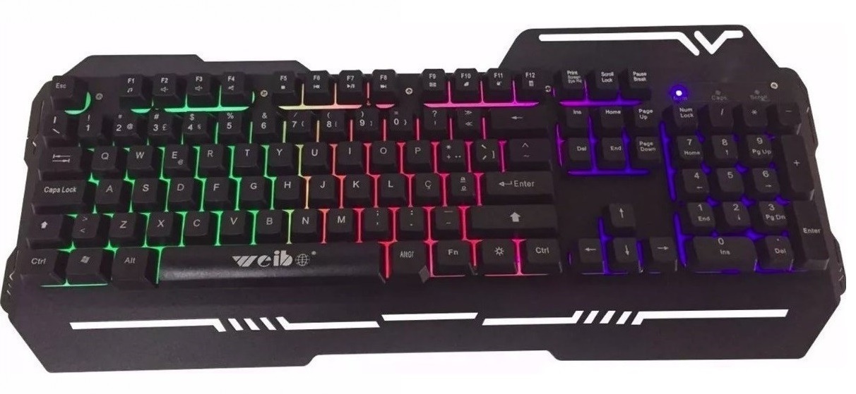 Weibo WB-539 Φωτιζόμενο Μηχανικό Ενσύρματο Πληκτρολόγιο Gaming στη ...