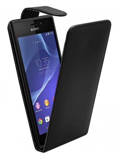 Sony Xperia M2 D2303 - Δερμάτινη Θήκη Flip Μαύρο (OEM) στη κατηγορία ...